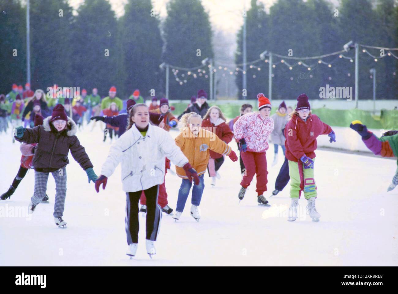 Mini Marathon skating on the ice rink in Haarlem, Haarlem, IJsbaanlaan ...
