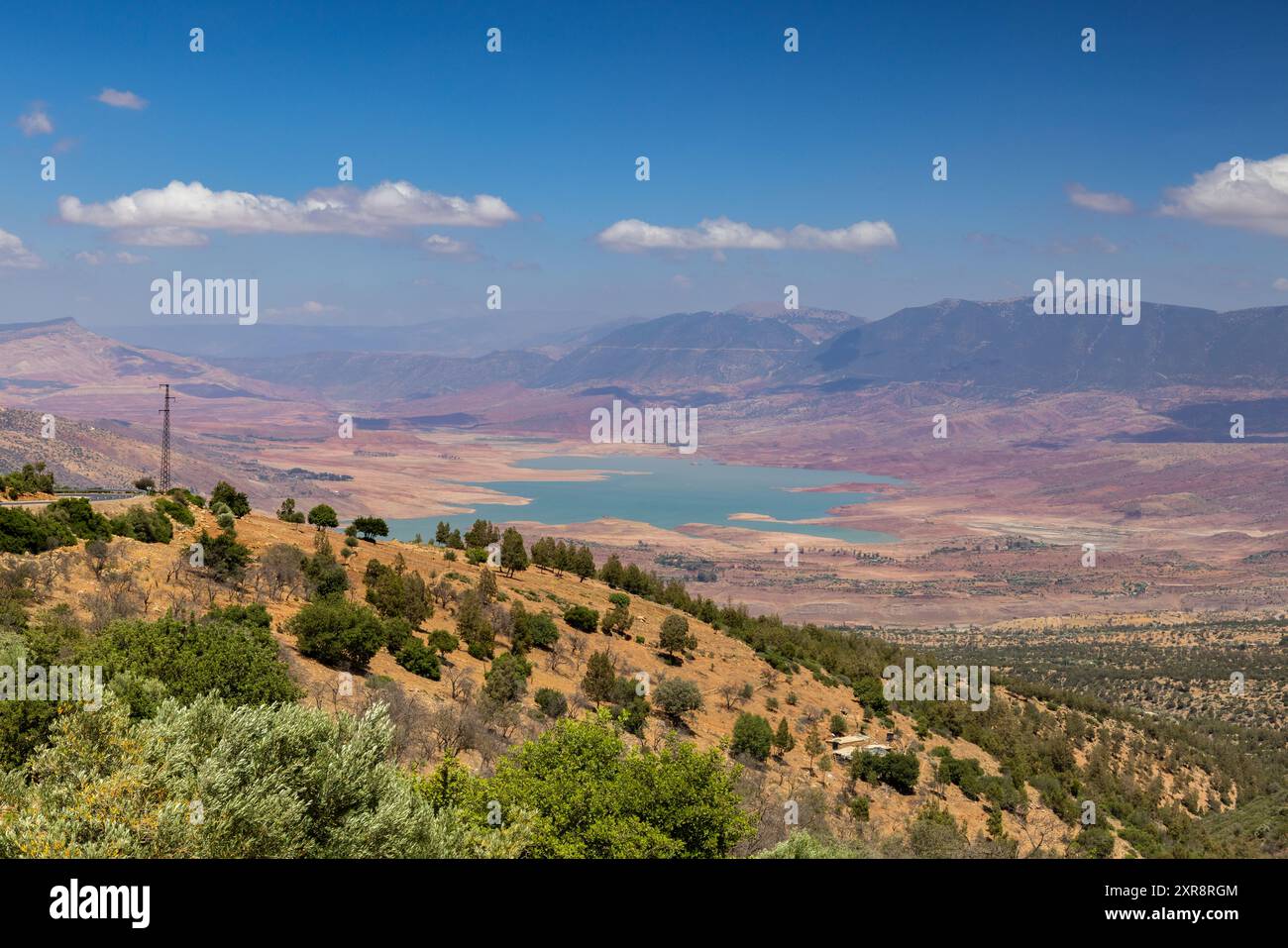The Bin el Ouidane Dam is an arch dam on the El-Abid River in Az Stock ...