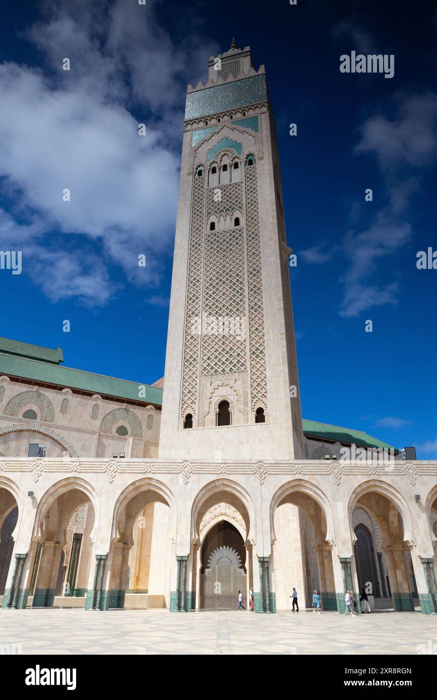 Hassan II Mosque, second largest functioning mosque in AfricaCa Stock ...