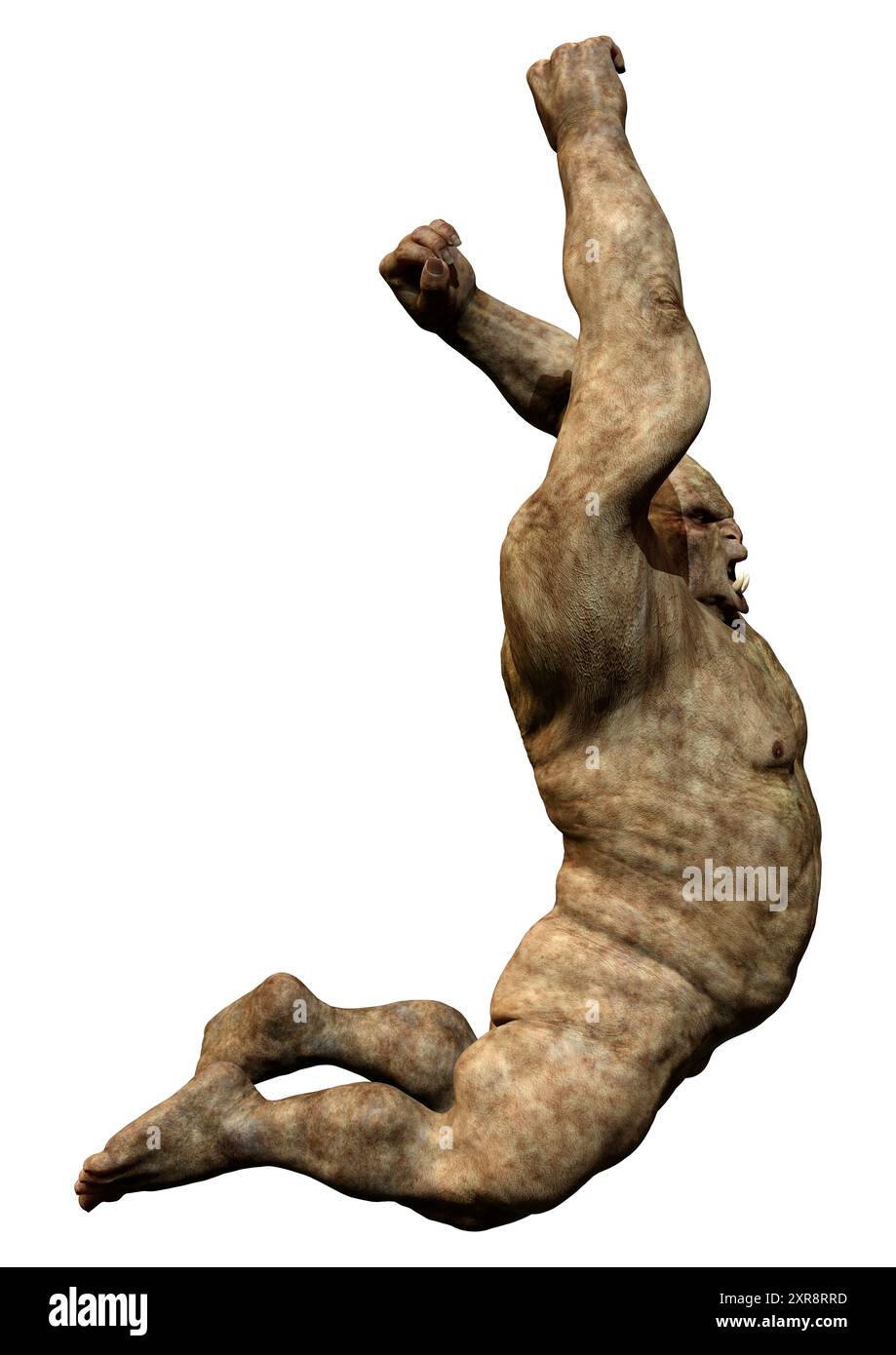 3D rendering of a fairy tale troll isolated on white background Stock ...
