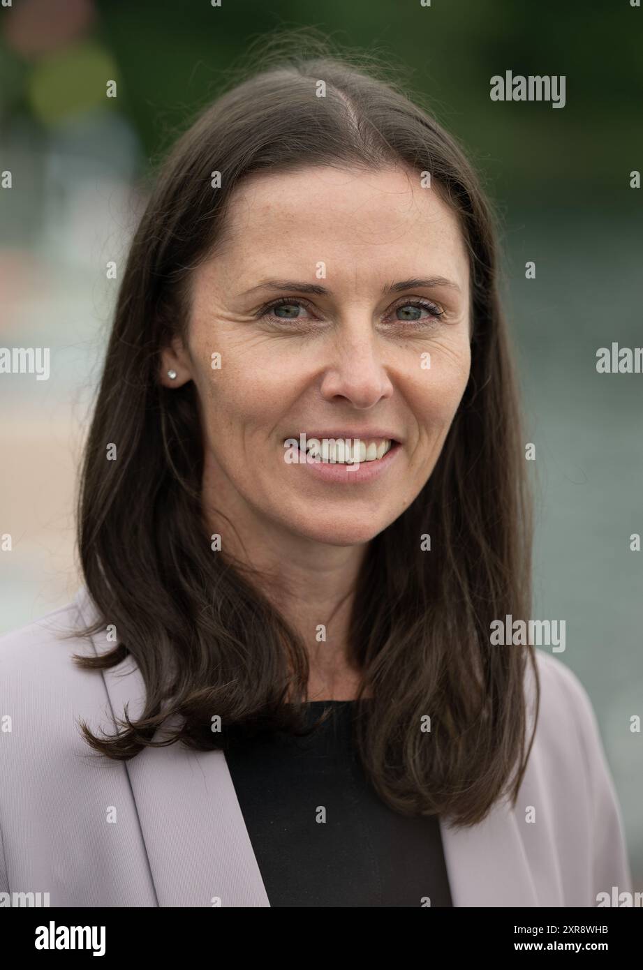 PRODUCTION - 08 August 2024, Saxony, Pöhl: Elisabeth Blüml-Fuchs ...