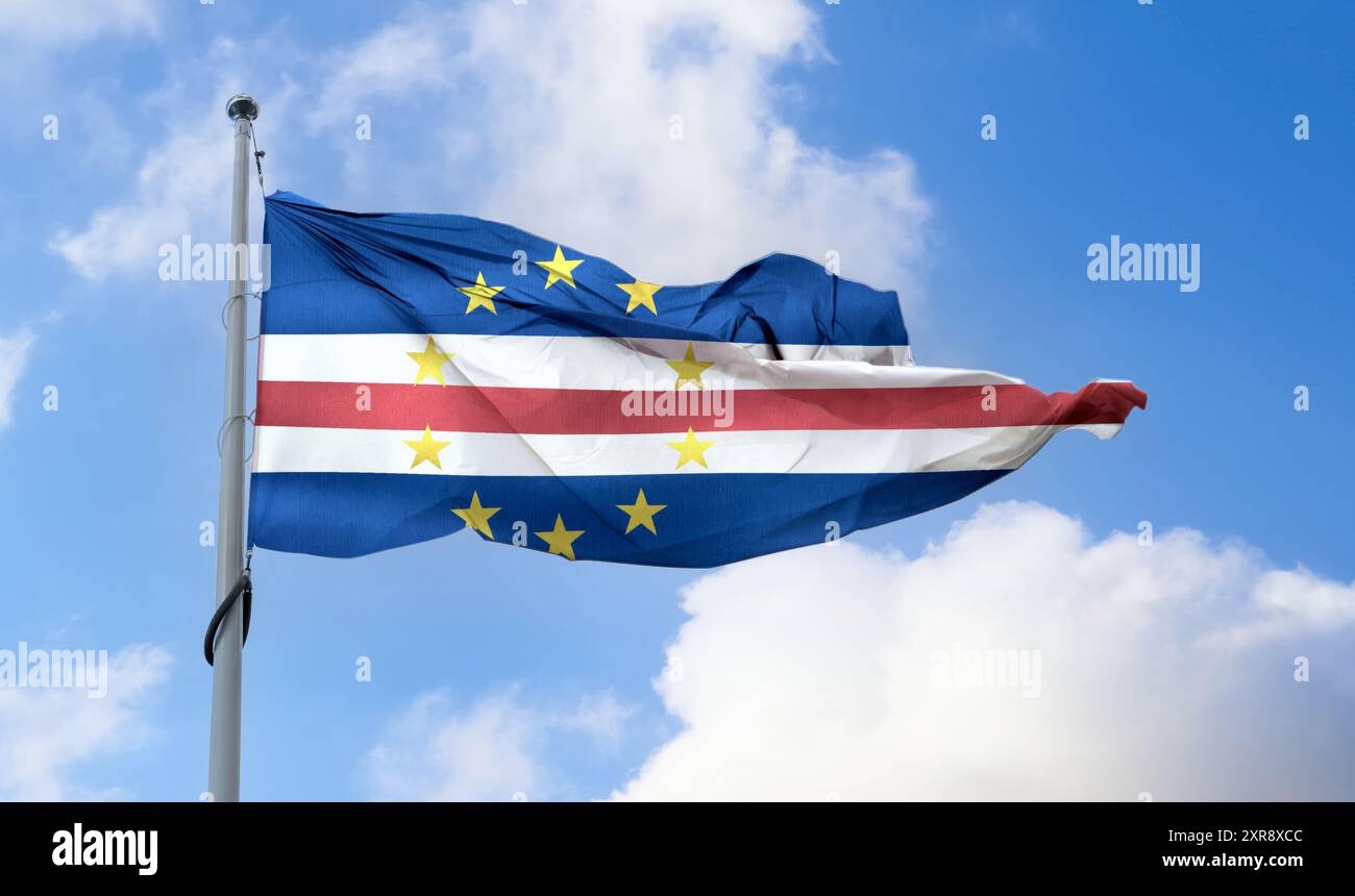 Cabo verde flag waving hi-res stock photography and images - Alamy