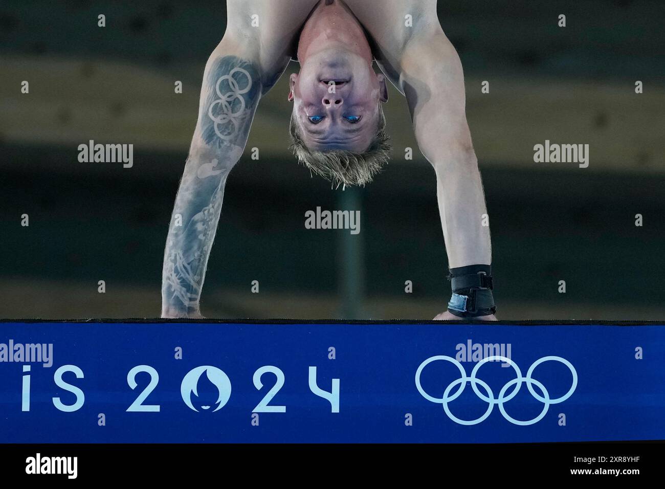 Germany's Timo Barthel competes in the men's 10m platform diving ...