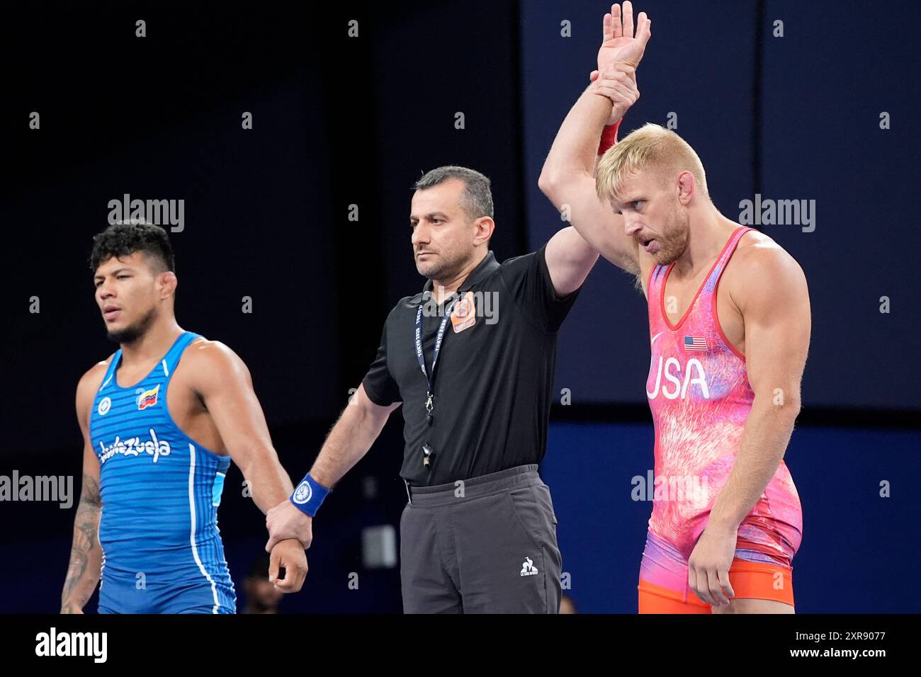 Kyle Douglas Dake, of the United States, celebrates after defeating ...