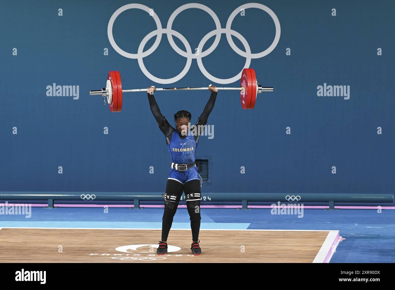 Paris, France. 08th Aug, 2024. ALVAREZ Yenny (Colombia), Weightlifting ...