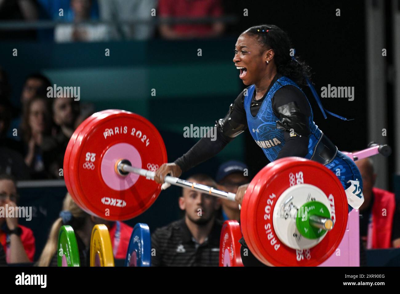 Paris, France. 08th Aug, 2024. ALVAREZ Yenny (Colombia), Weightlifting ...