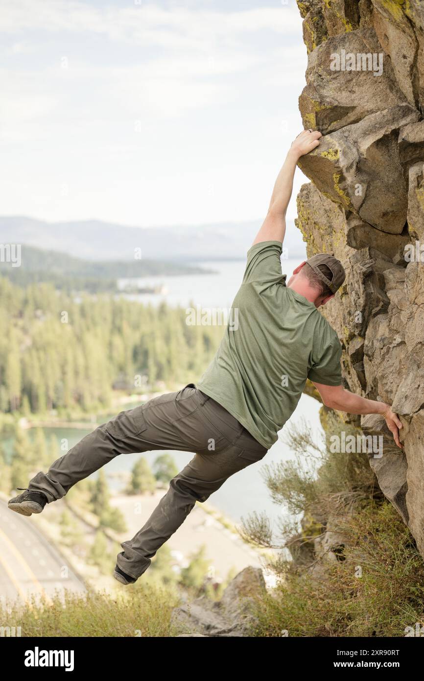 Cliff climb boy hi-res stock photography and images - Alamy