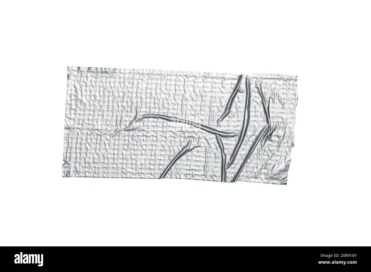 Silver gray scotch repair duct tape piece isolated on white background ...