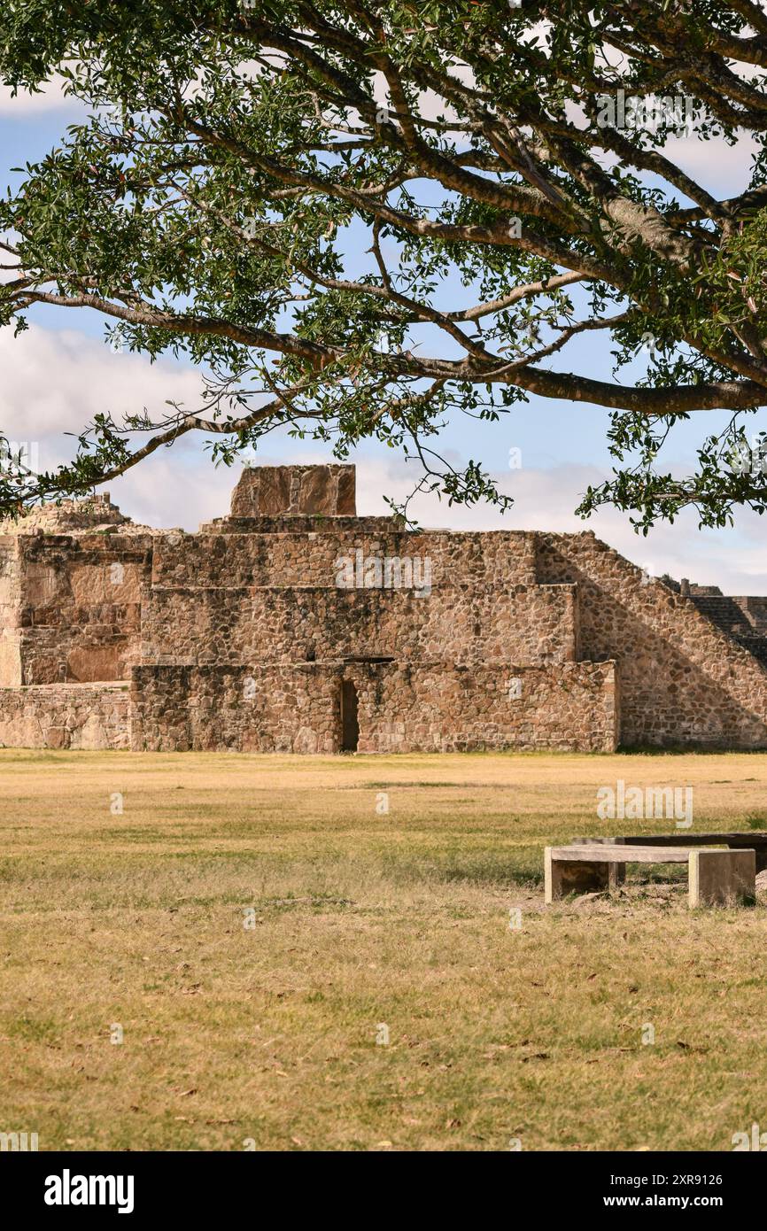 Monte Alban, Oaxaca. Ancient pyramids in the archaeological zone Stock ...