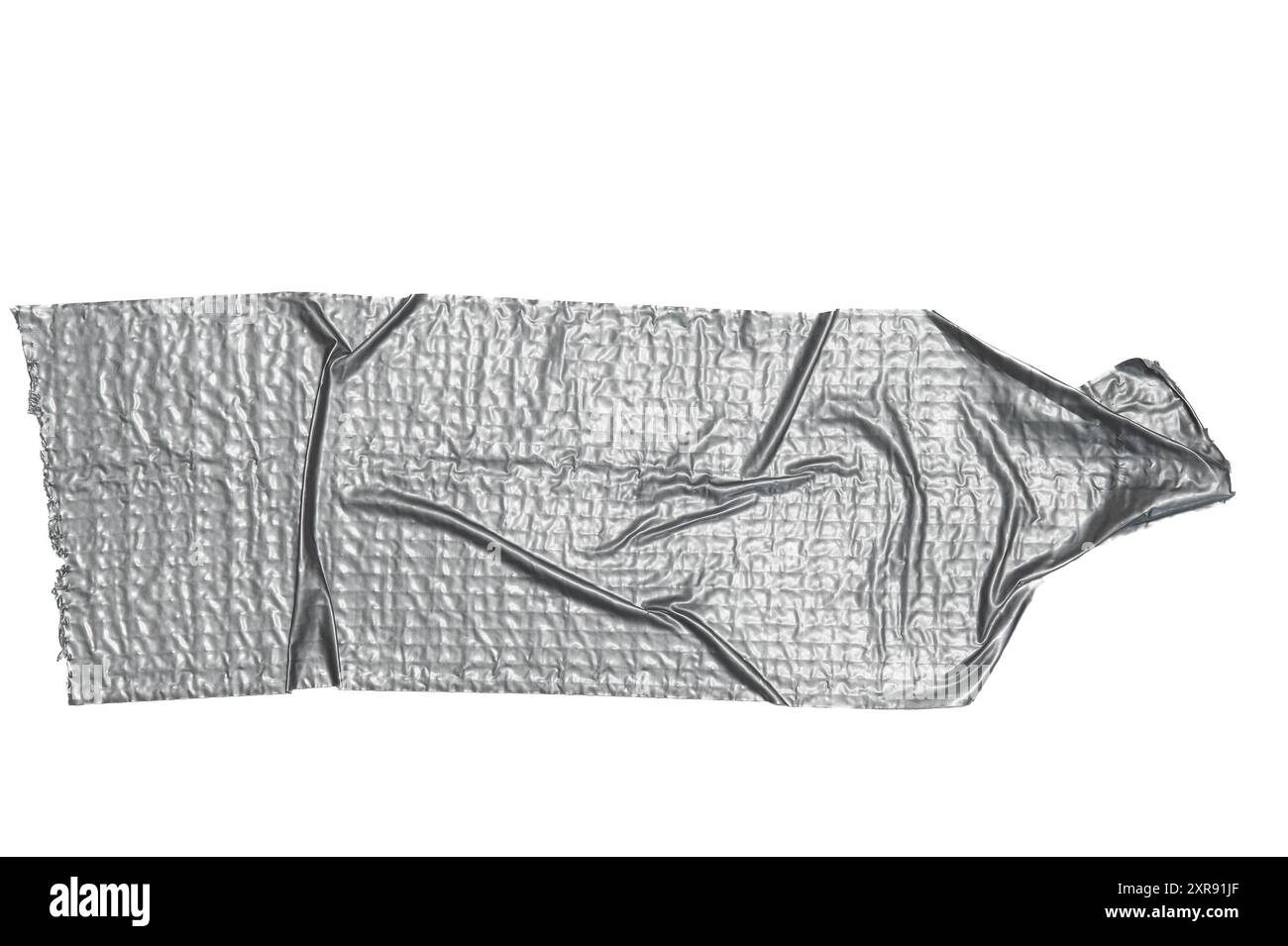 Silver gray scotch repair duct tape piece isolated on white background ...