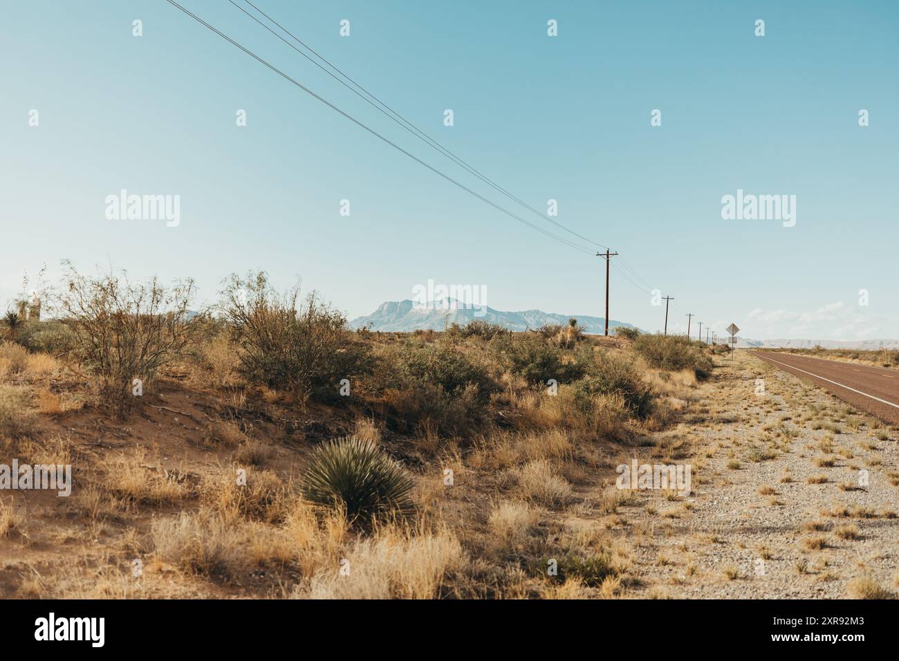 Route 62 Outside Guadalupe Mountains National Park Stock Photo - Alamy