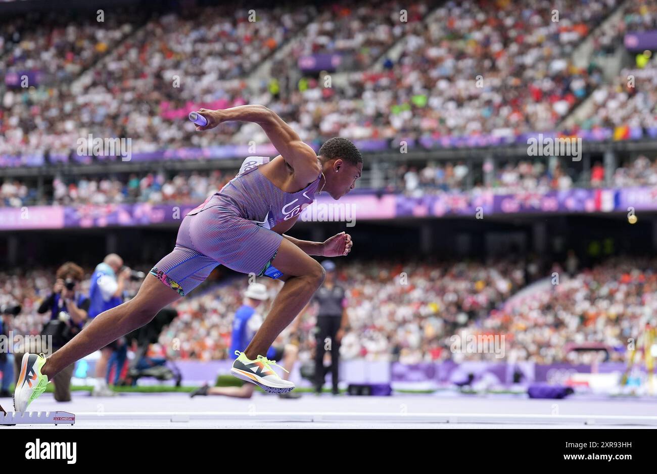 Paris, France. 9th Aug, 2024. Quincy Wilson of team USA competes during ...