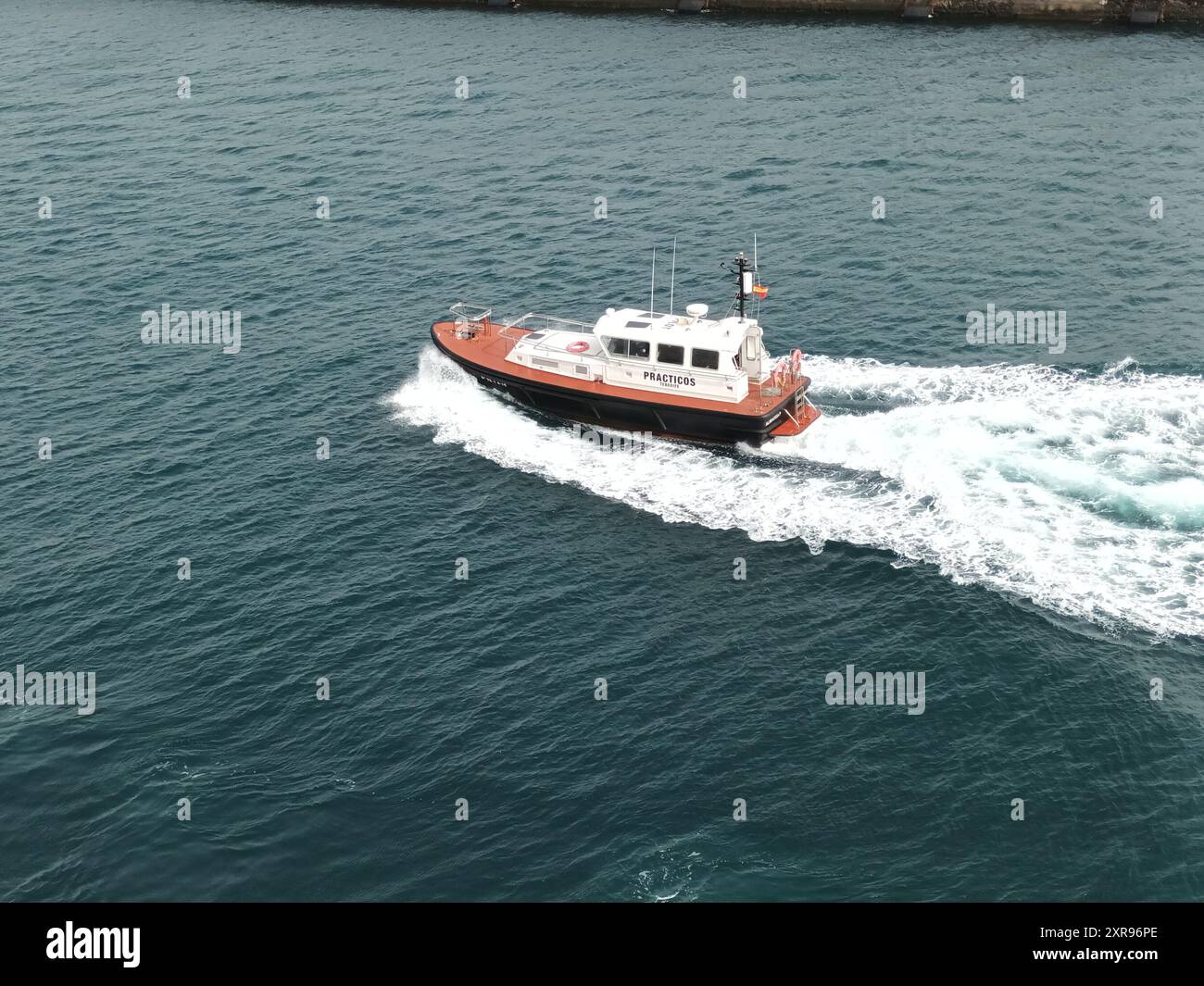 Nautical harbor pilot boat Stock Photo - Alamy
