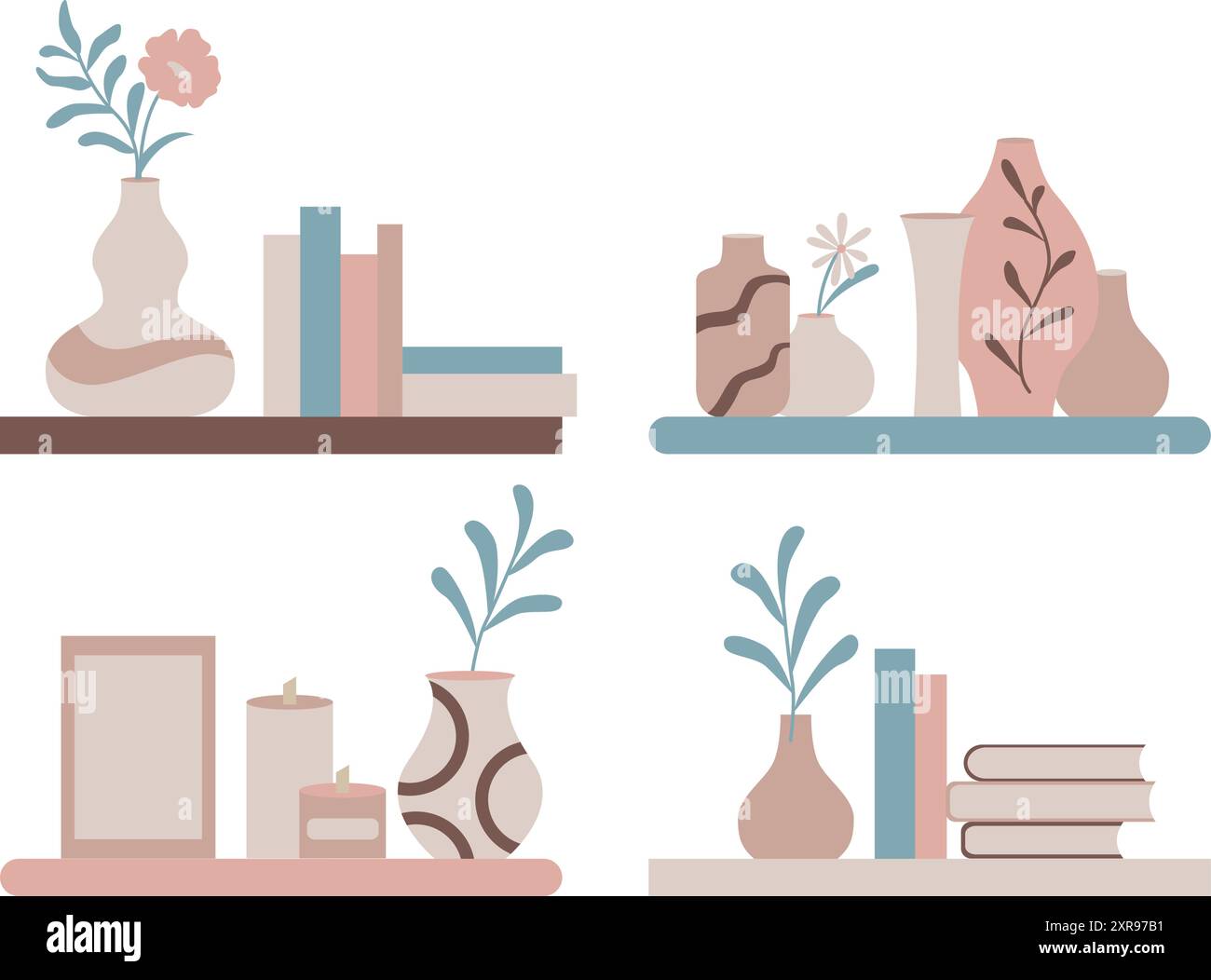 Shelf vases Stock Vector Images - Alamy