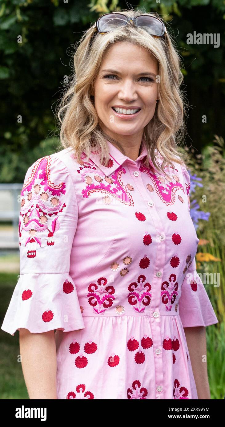 Tv presenter Charlotte Hawkins, close up of face, smiling, Hampton ...