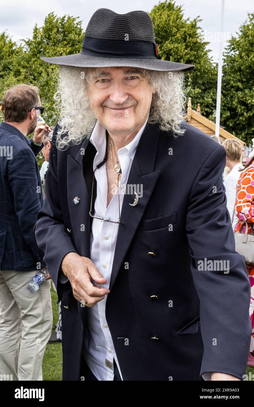 Sir Brian May, Queen guitarist, smiling, close up, RHS Hampton Court ...