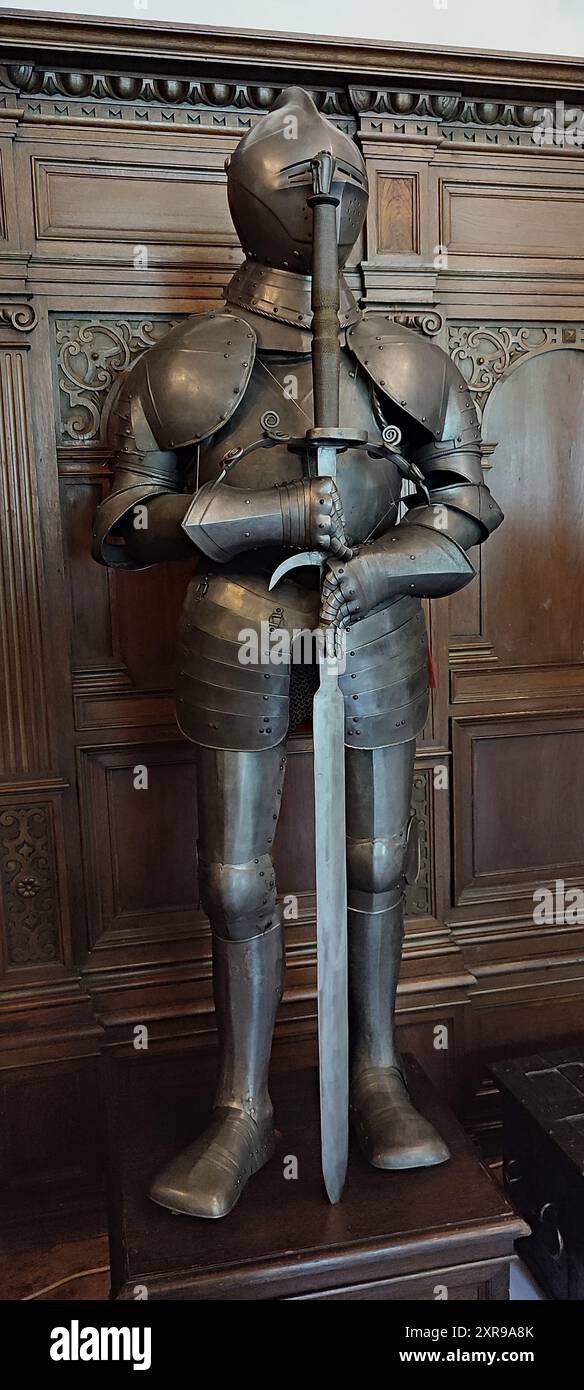 Medieval knight in full armor Stock Photo - Alamy