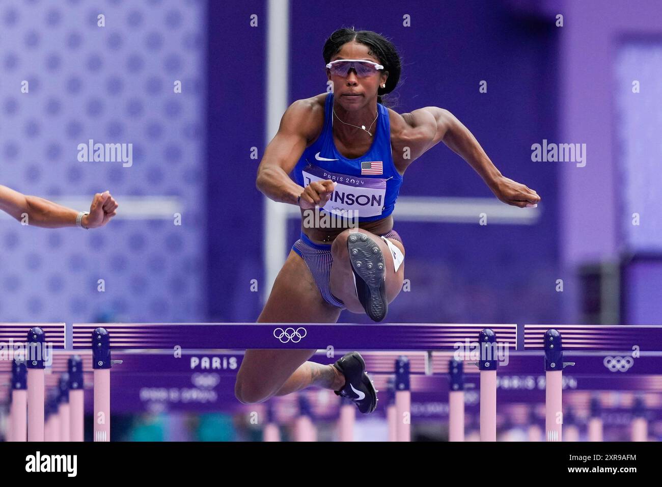 Alaysha Johnson of the United States, wins a women's 100-meter hurdles ...