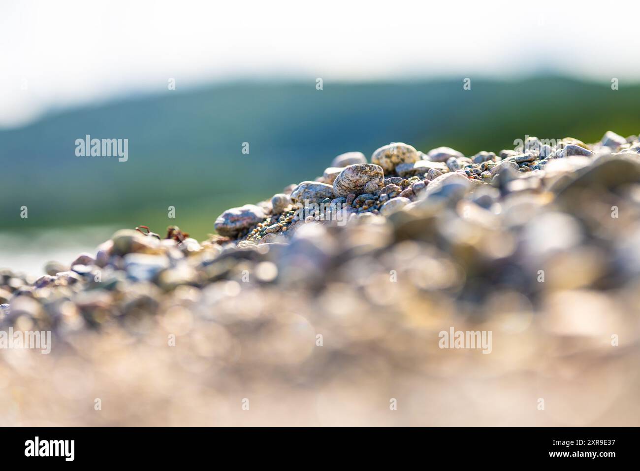 Round brounded rocks on a beach Stock Photo - Alamy