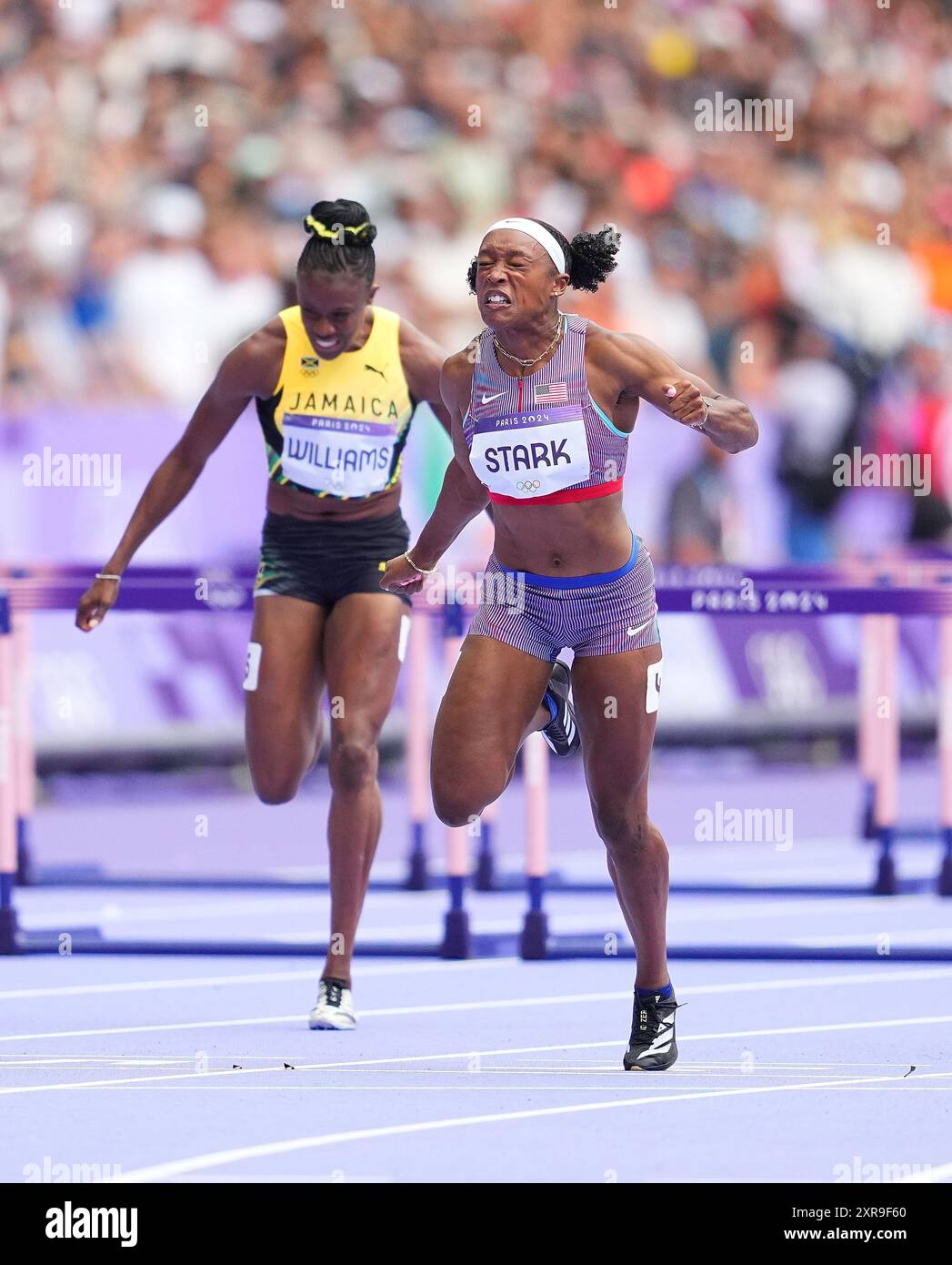 Paris, France. 9th Aug, 2024. Grace Stark (R) of the United States ...