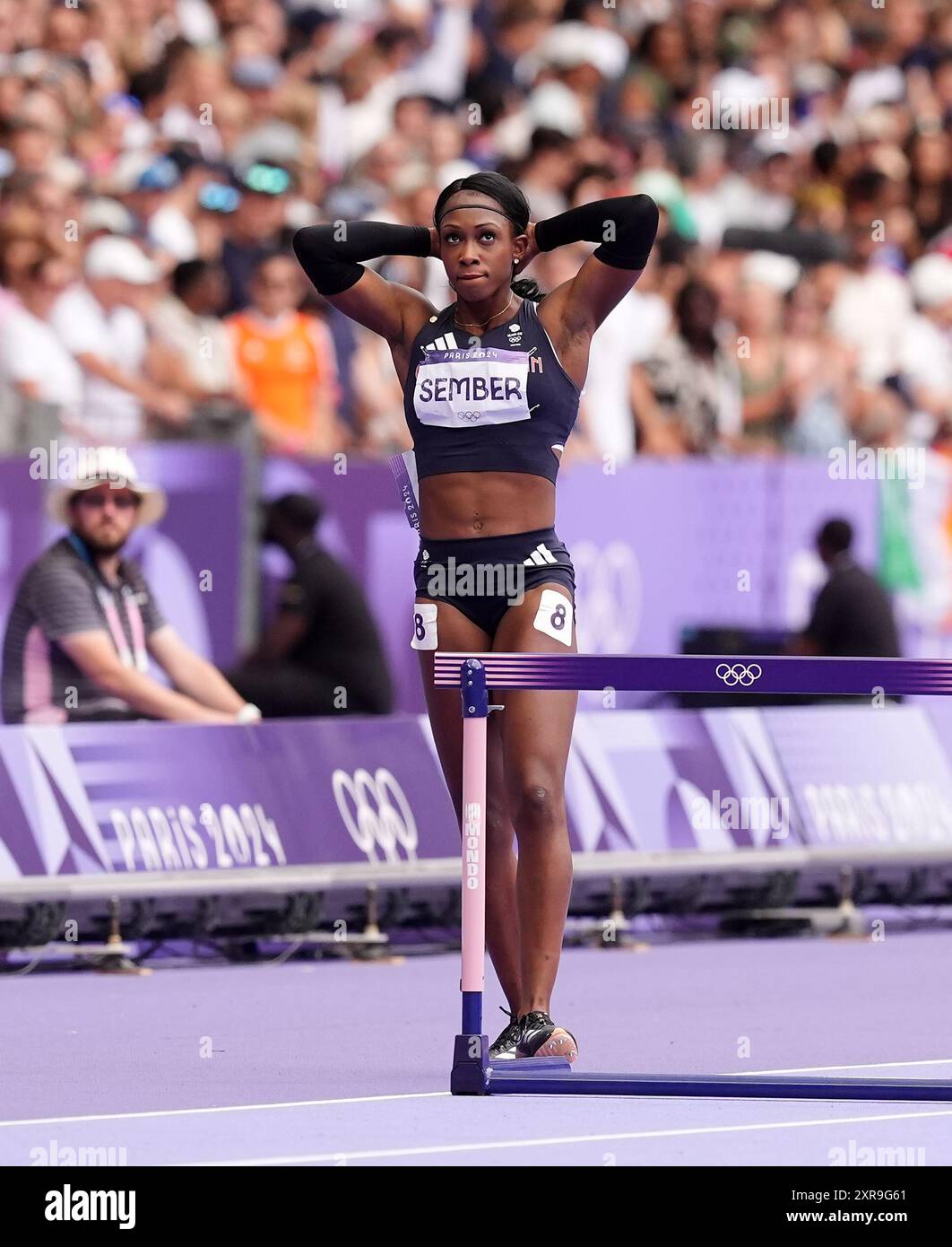 Great Britain's Cindy Sember after crashing out of her Women's 100m ...