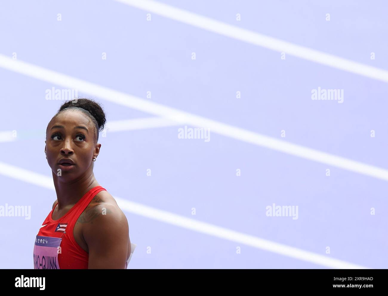 (240809) -- PARIS, Aug. 9, 2024 (Xinhua) -- Jasmine Camacho-Quinn of ...