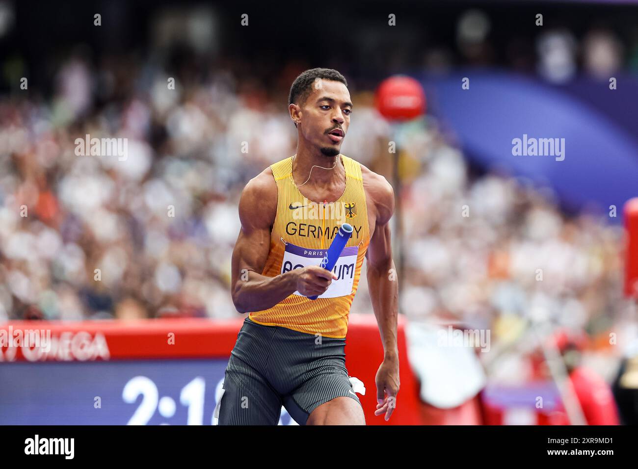 FRA, Olympische Spiele Paris 2024, 09.08.2024, Herren 4x400m Staffel 4. Sprinter Agyekum Emil ...