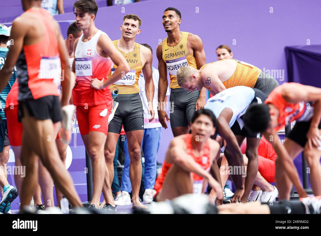 FRA, Olympische Spiele Paris 2024, 09.08.2024, Herren 4x400m Staffel Bredau Jean Paul, Agyekum ...
