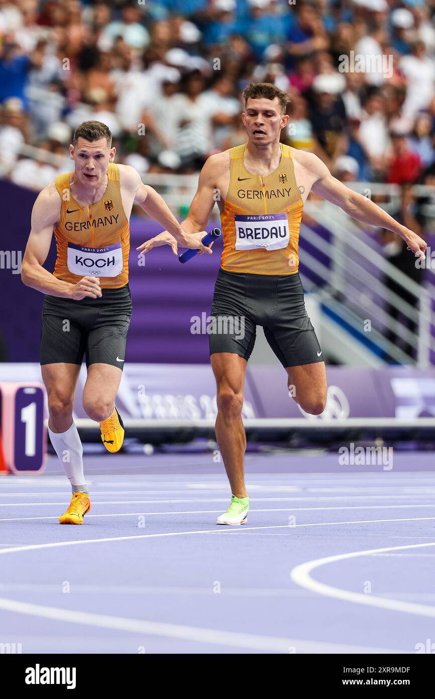 FRA, Olympische Spiele Paris 2024, 09.08.2024, Herren 4x400m Staffel 1 ...