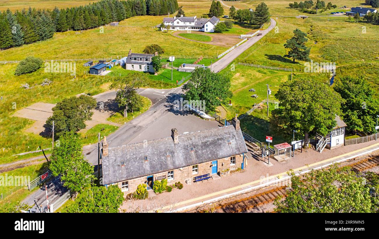 Forsinard Flows Sutherland Scotland the railway station building and ...