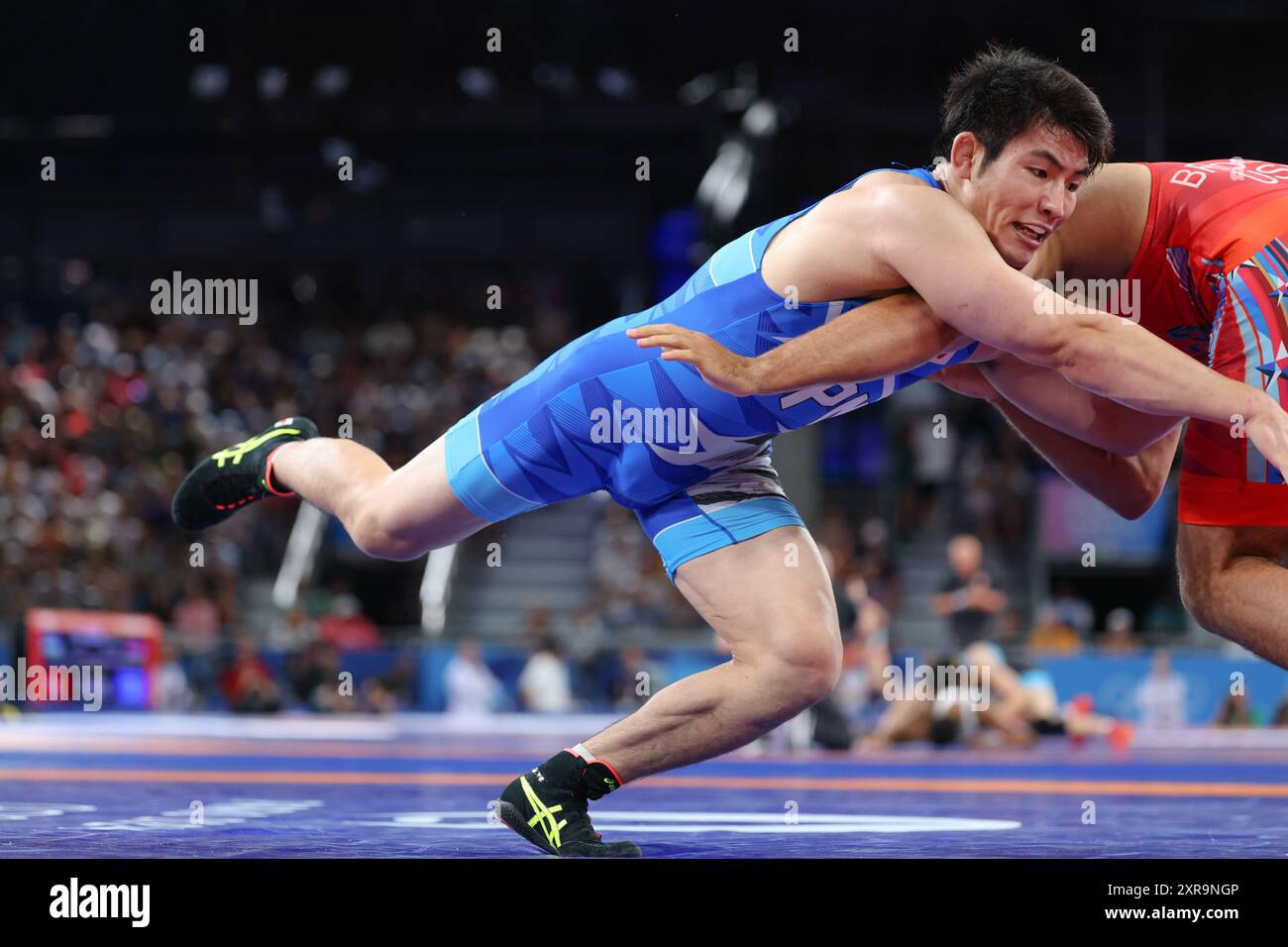 Paris, France. 8th Aug, 2024. (L to R) Hayato Ishiguro (JPN), BROOKS Aaron Marquel (USA ...