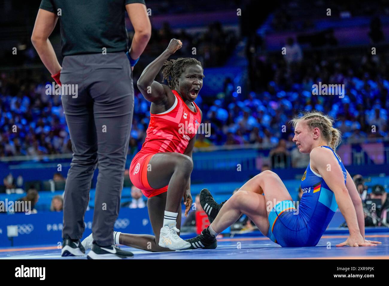 Paris, France 20240809. Grace Bullen (left) from Norway against Luisa ...