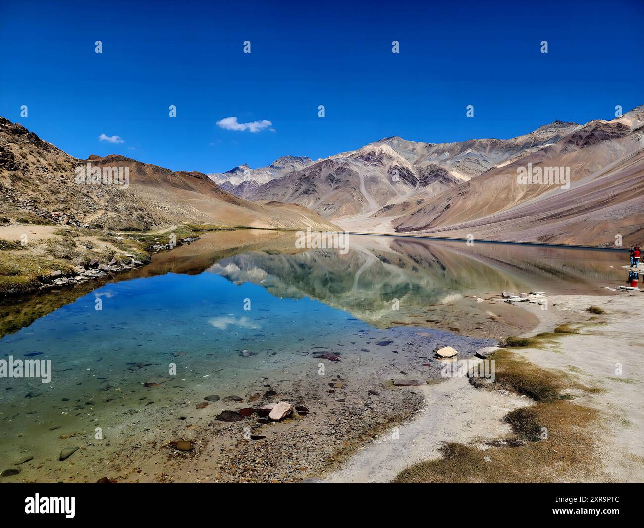 moon lake,chandra taal lake in spiti region, india Stock Photo - Alamy