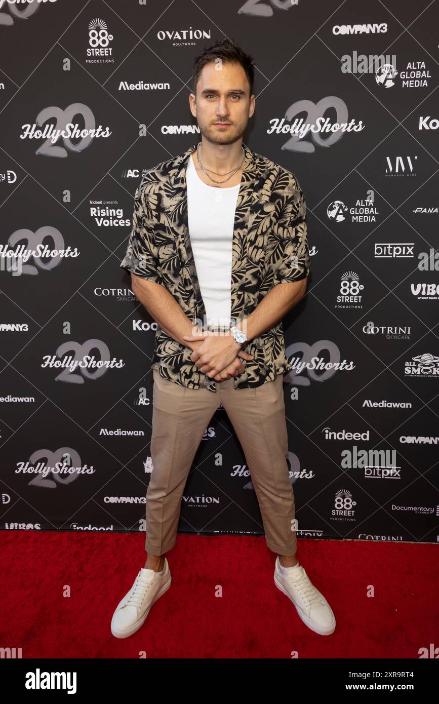 Los Angeles, USA. 8th August, 2024. Charlie Clapham arrives at the 20th ...