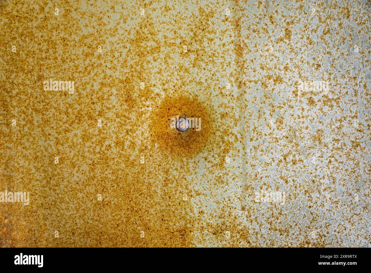 Rusty Grunge Metal Surface Texture With A Rivet In The Center Stock ...