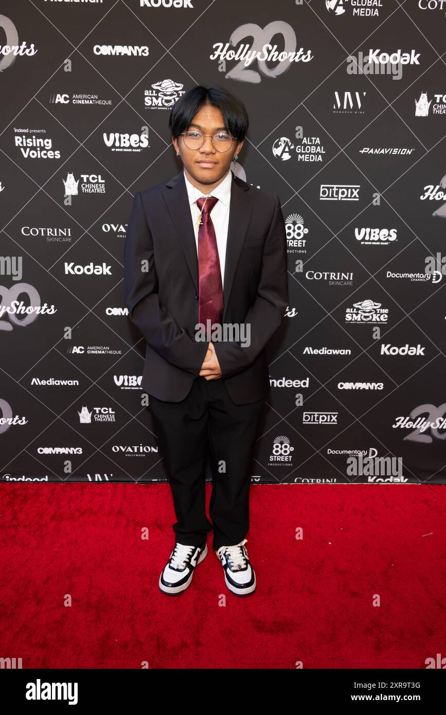 Los Angeles, USA. 8th August, 2024. Jordan Vallestros arrives at the ...