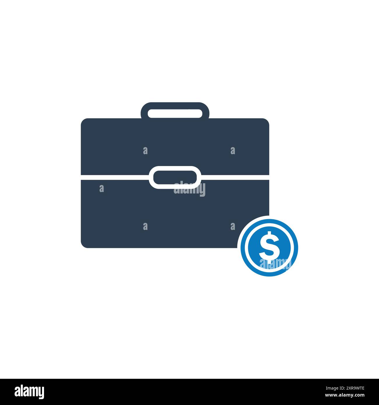 Bonus Icon. With Business Briefcase and Dollar Symbols. Editable Flat ...