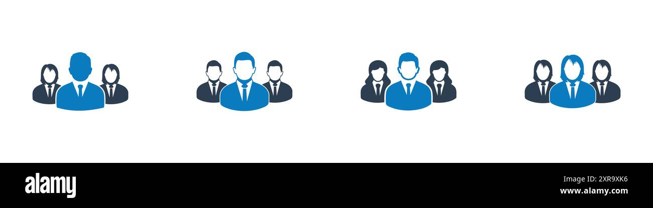 Business Group Icon Set. Collection of Man, Women, Male, Female ...