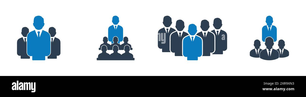 Business People Group Icon Set. Collection of Man, Businessman, Person ...