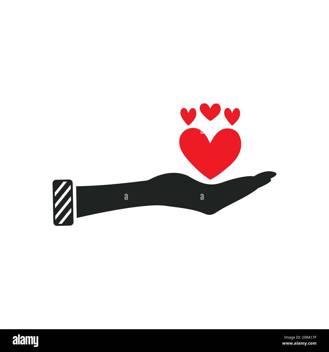 Peace Icon. With Love, Heart and Hand Symbols. Editable Flat Vector ...