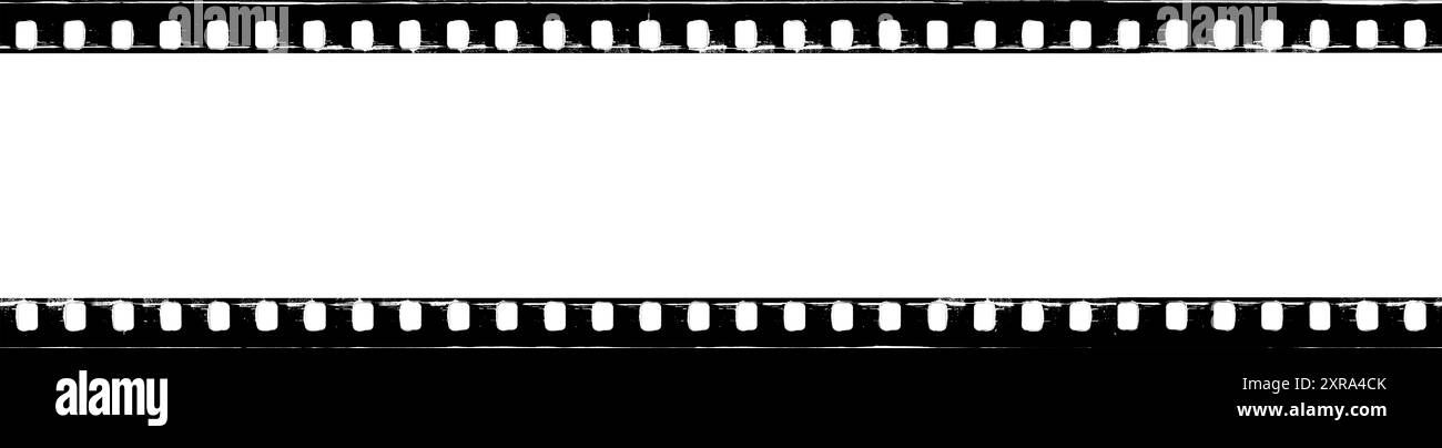 Vintage film strip with scratched edges Stock Photo - Alamy