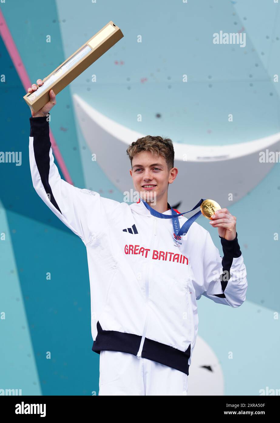 Great Britain's Toby Roberts on the podium after winning the gold medal ...
