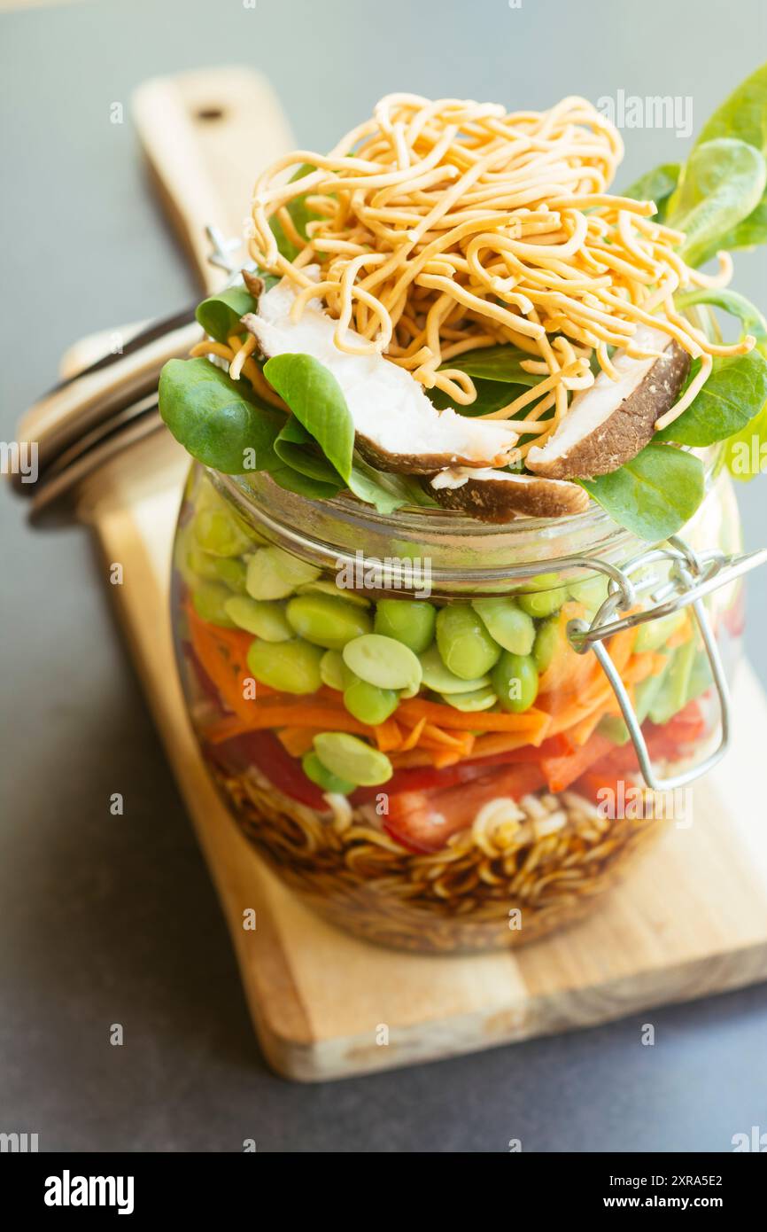 Asian Salad in A Jar Stock Photo - Alamy