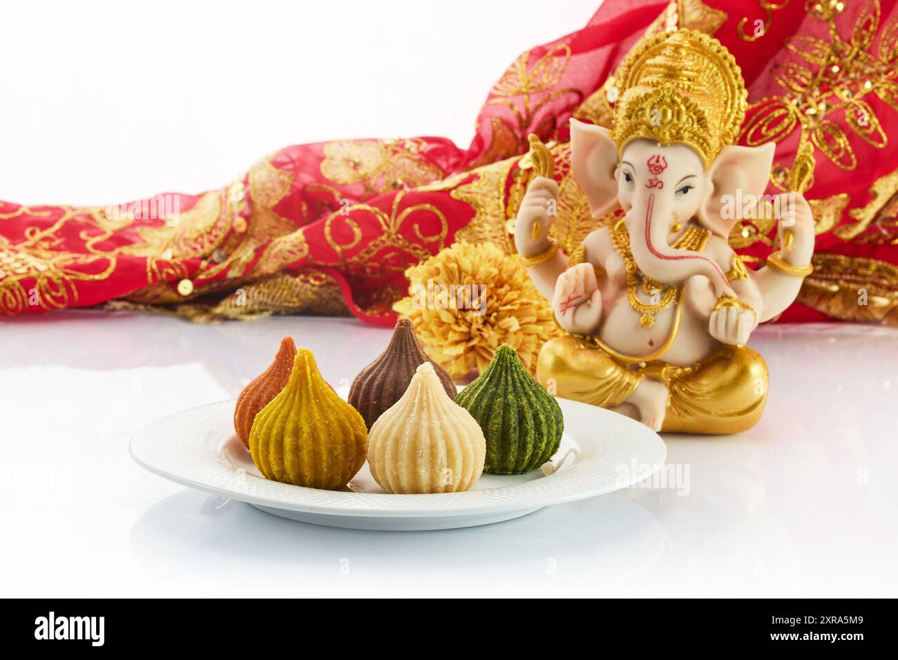 Ganesh Chaturthi Festival. Ganesh with Modaks Stock Photo - Alamy