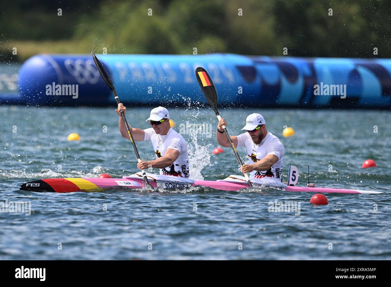 Vaires Sur Marne, France. 09th Aug, 2024. Olympics, Paris 2024, kayak ...