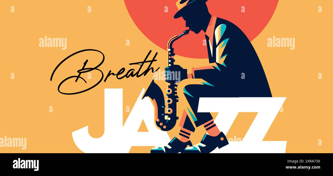 Breath Jazz - saxophone playing African American man jazz musician in ...