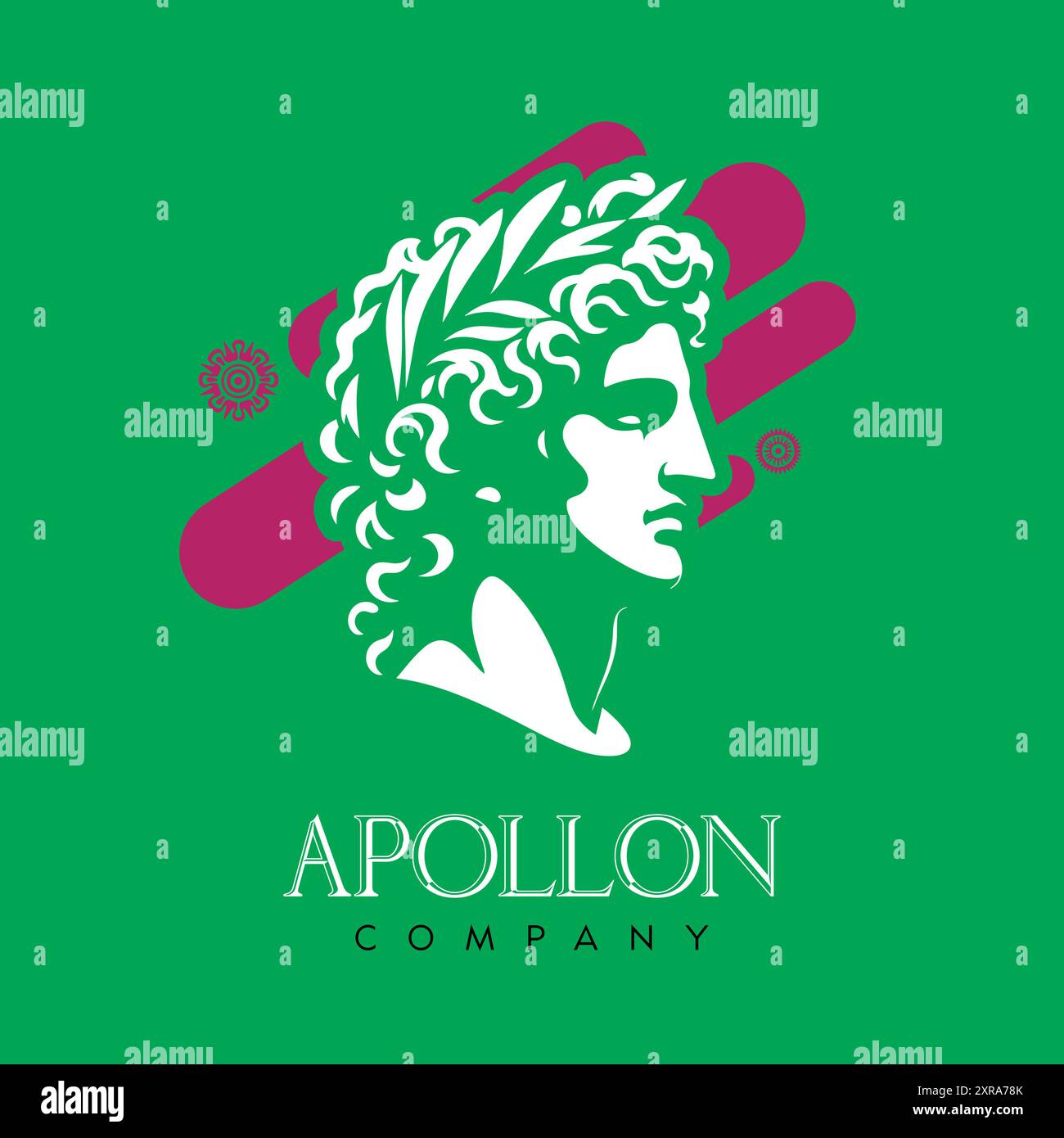 Apollon Company - Vector Flat Logo Illustration Stock Vector Image ...