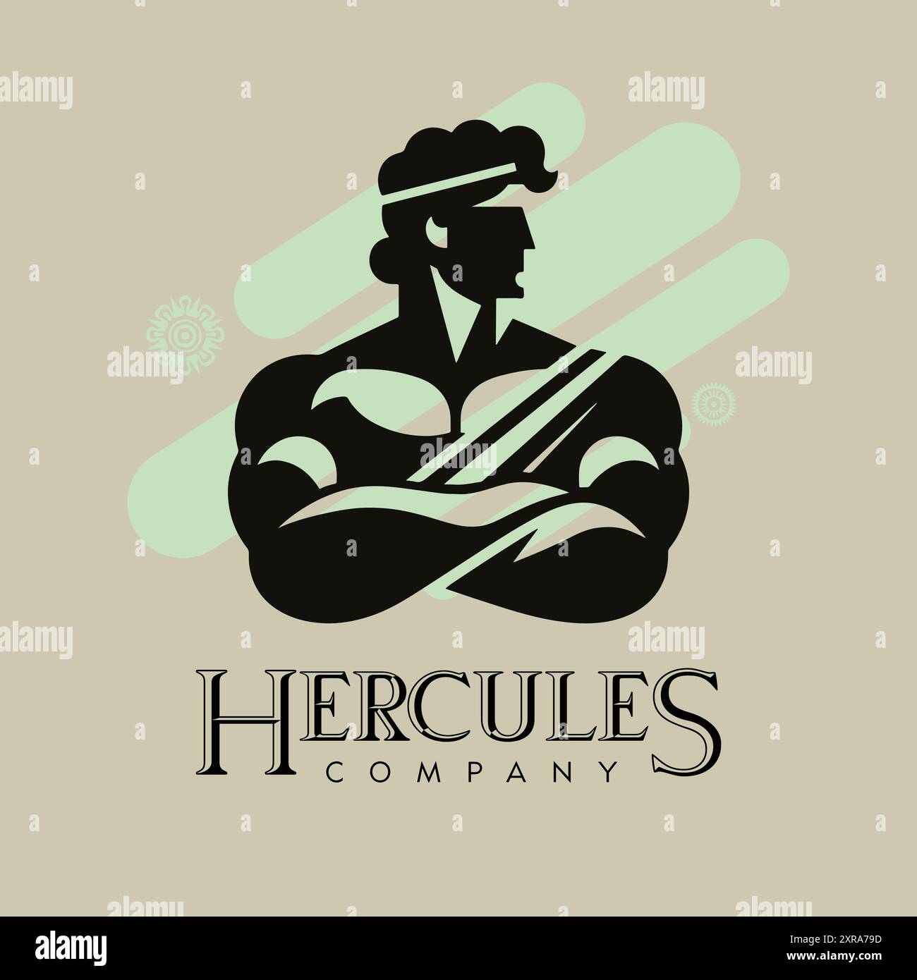 Hercules Company - Vector Flat Logo Illustration Stock Vector Image ...