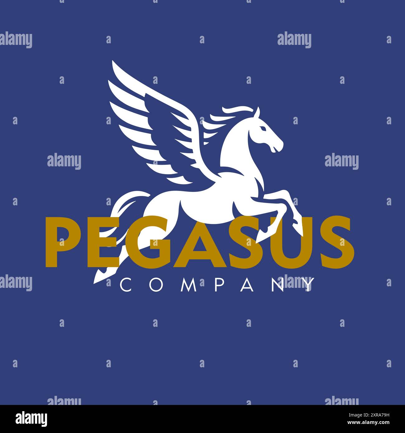 Pegasus Company - Vector Flat Logo Illustration Stock Vector Image & Art - Alamy