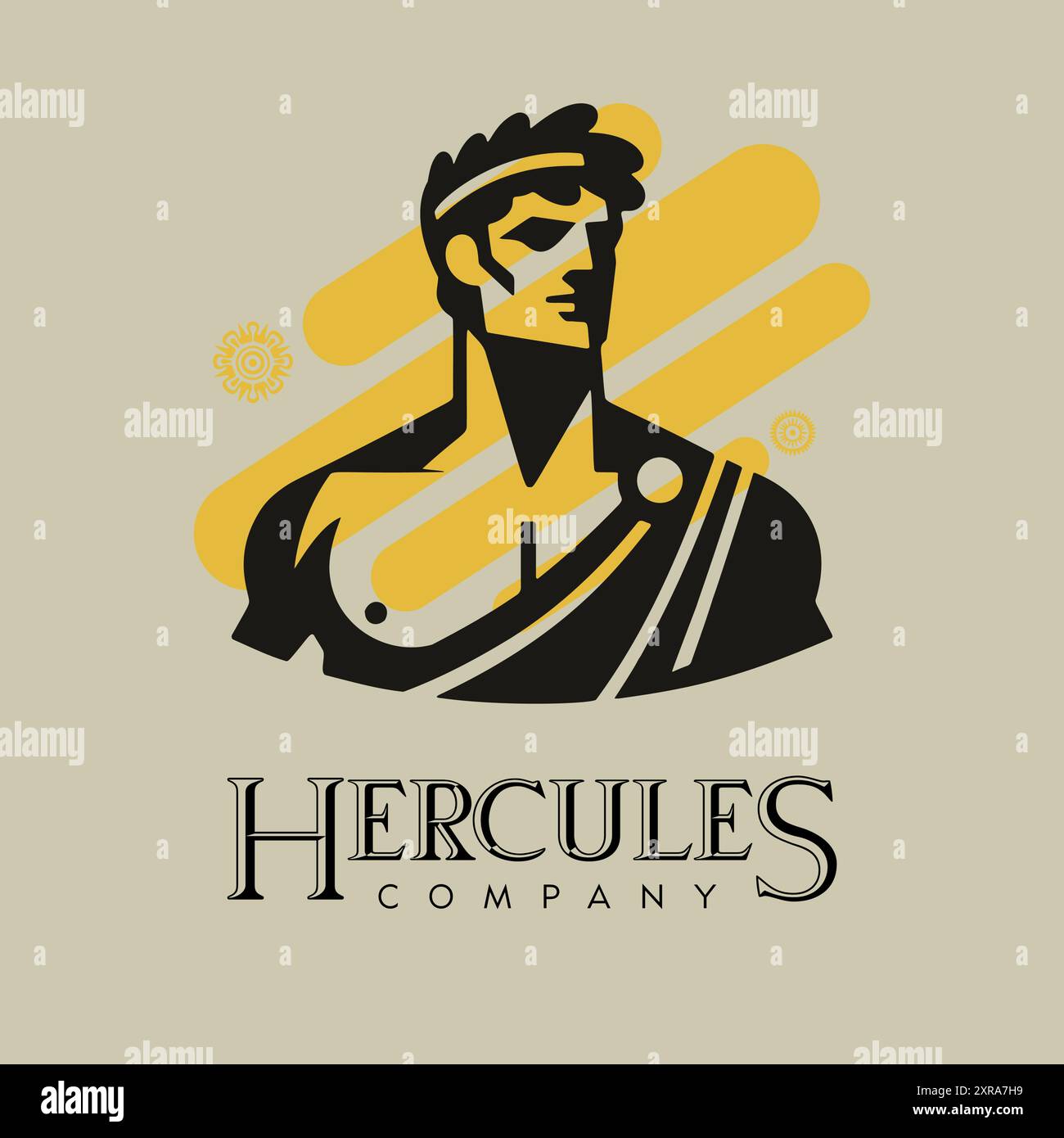 Hercules Company - Vector Flat Logo Illustration Stock Vector Image ...